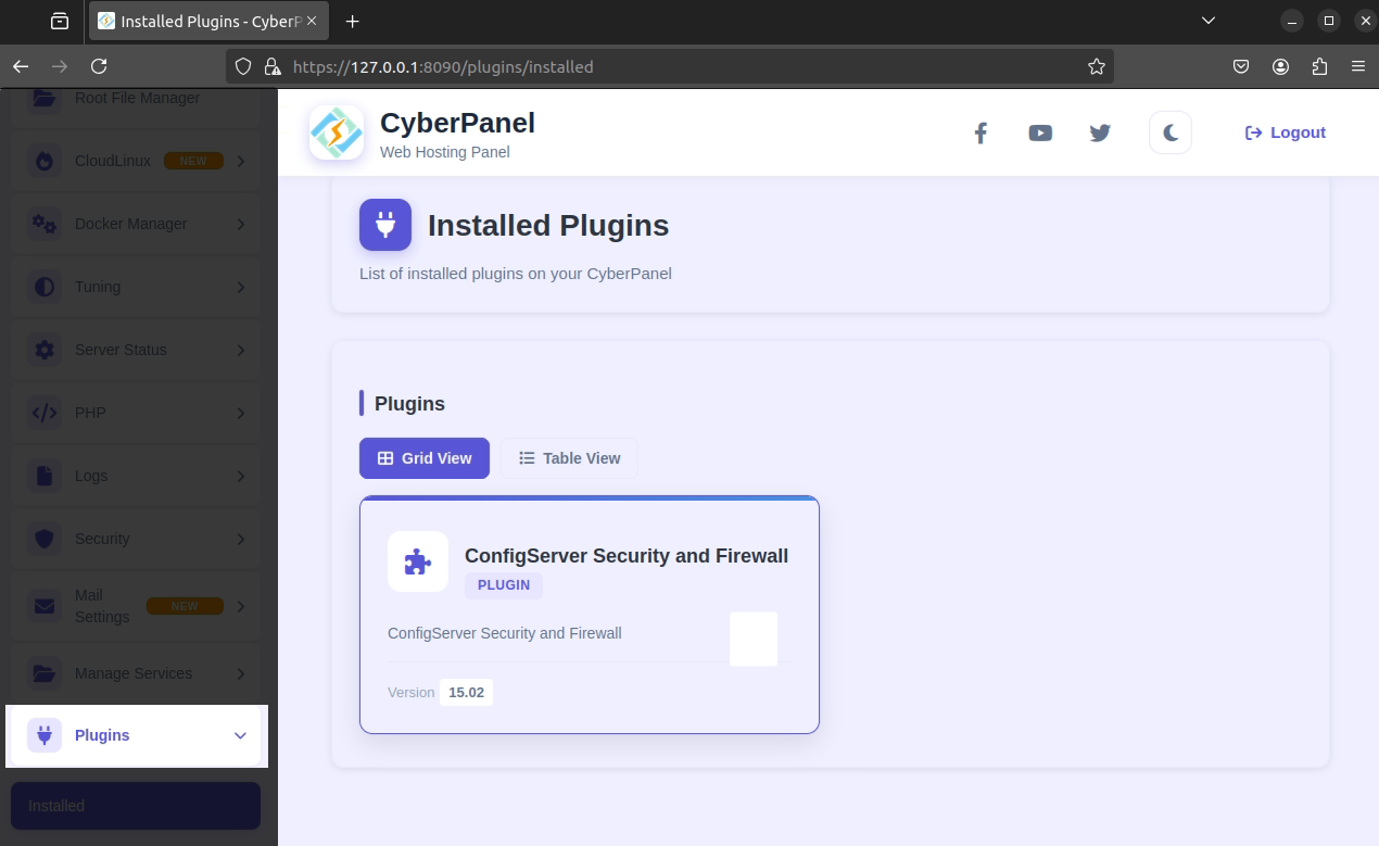 Install › Install CSF - ConfigServer Security & Firewall