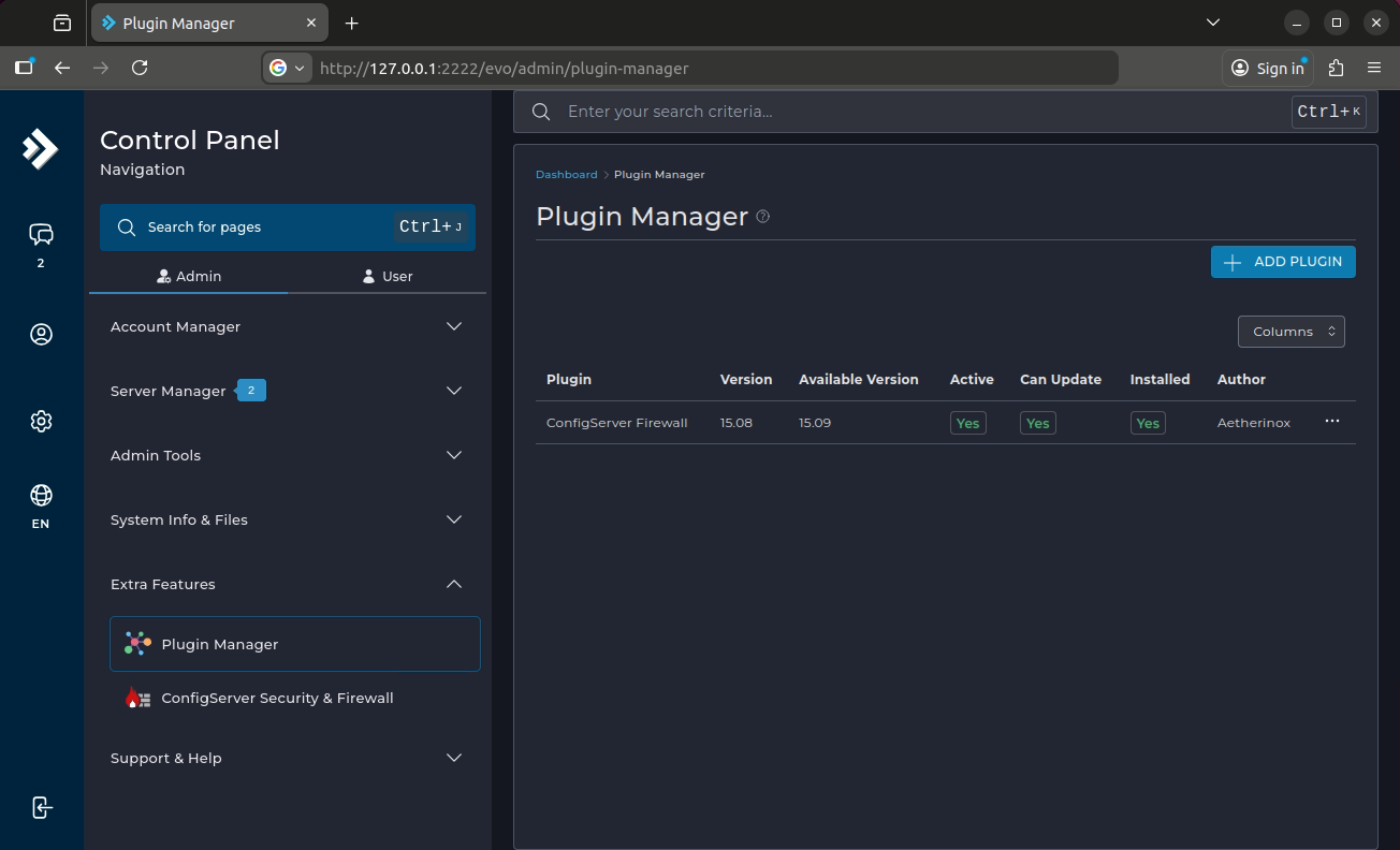 Install › Install CSF - ConfigServer Security & Firewall