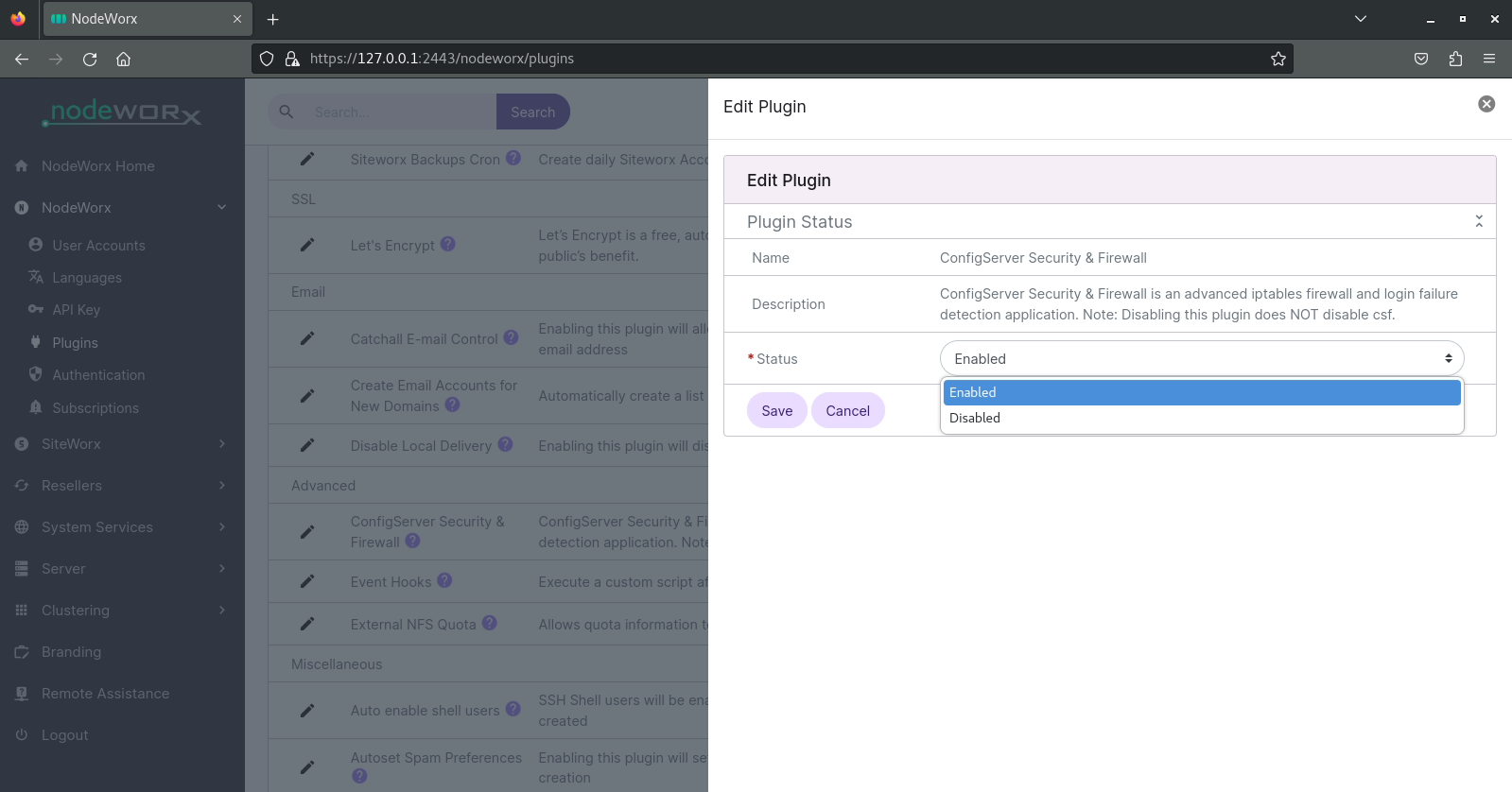Install › Install CSF - ConfigServer Security & Firewall