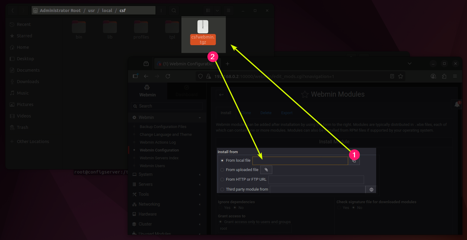 Install › Install CSF - ConfigServer Security & Firewall